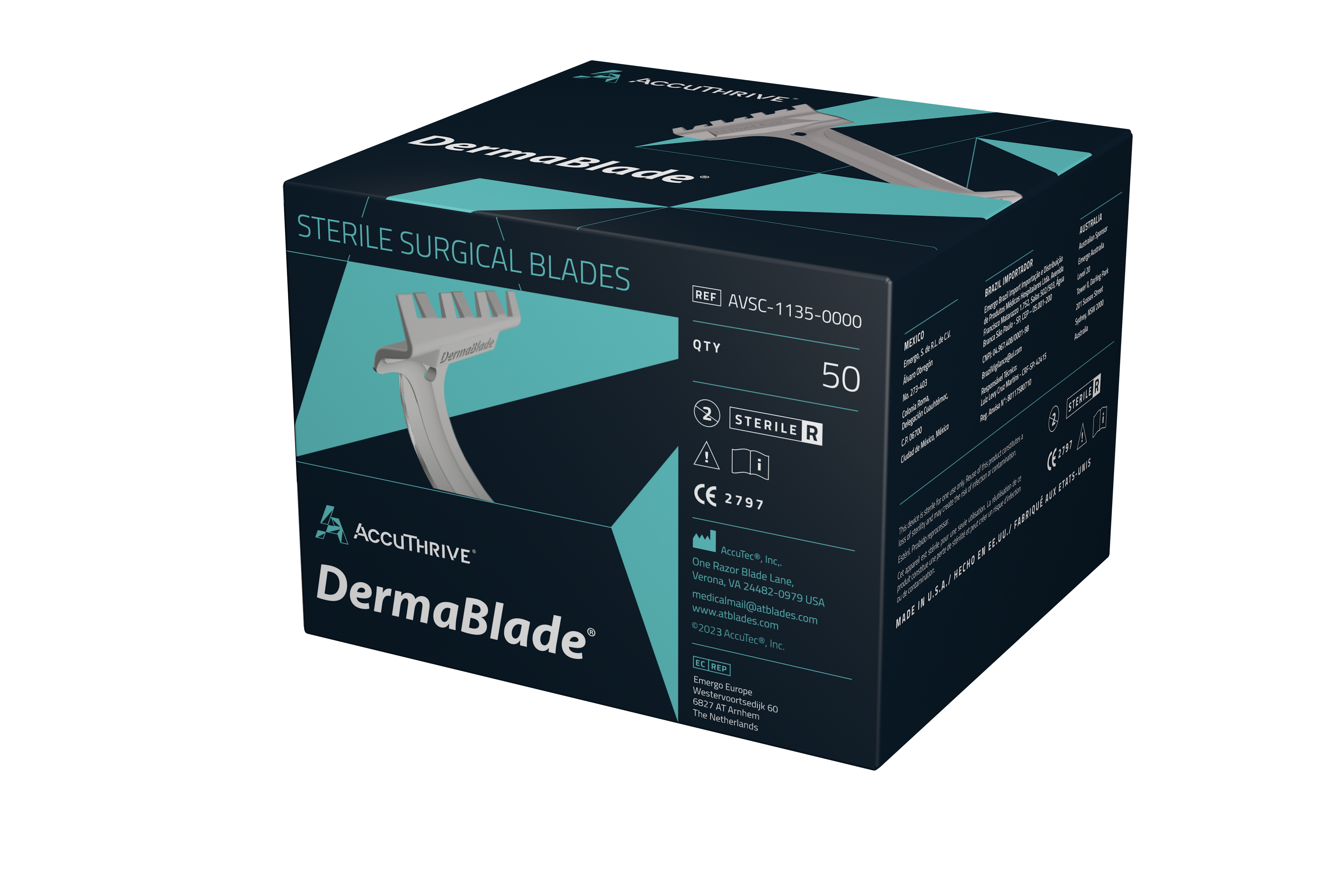 AccuThrive Dermablade Biopsy Blade SS - Sterile Box of 50 | Delasco ...