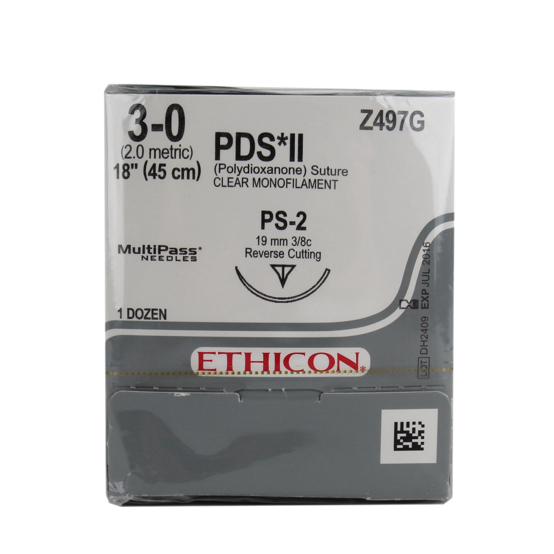 Ethicon PDS II Polydioxanone 3-0 Absorbable PS-2 Clear Suture | Delasco ...