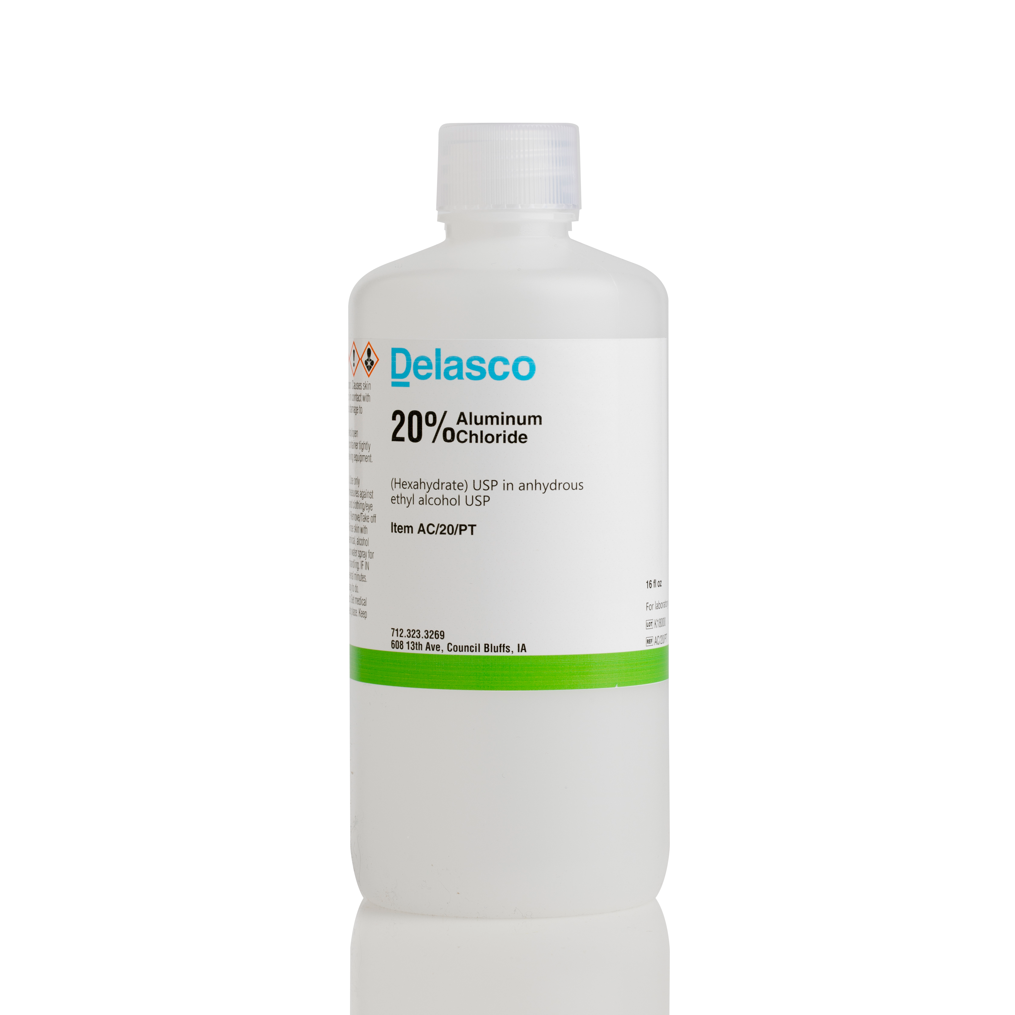 Aluminum Chloride 20% Solution in Ethanol | Delasco - Delasco