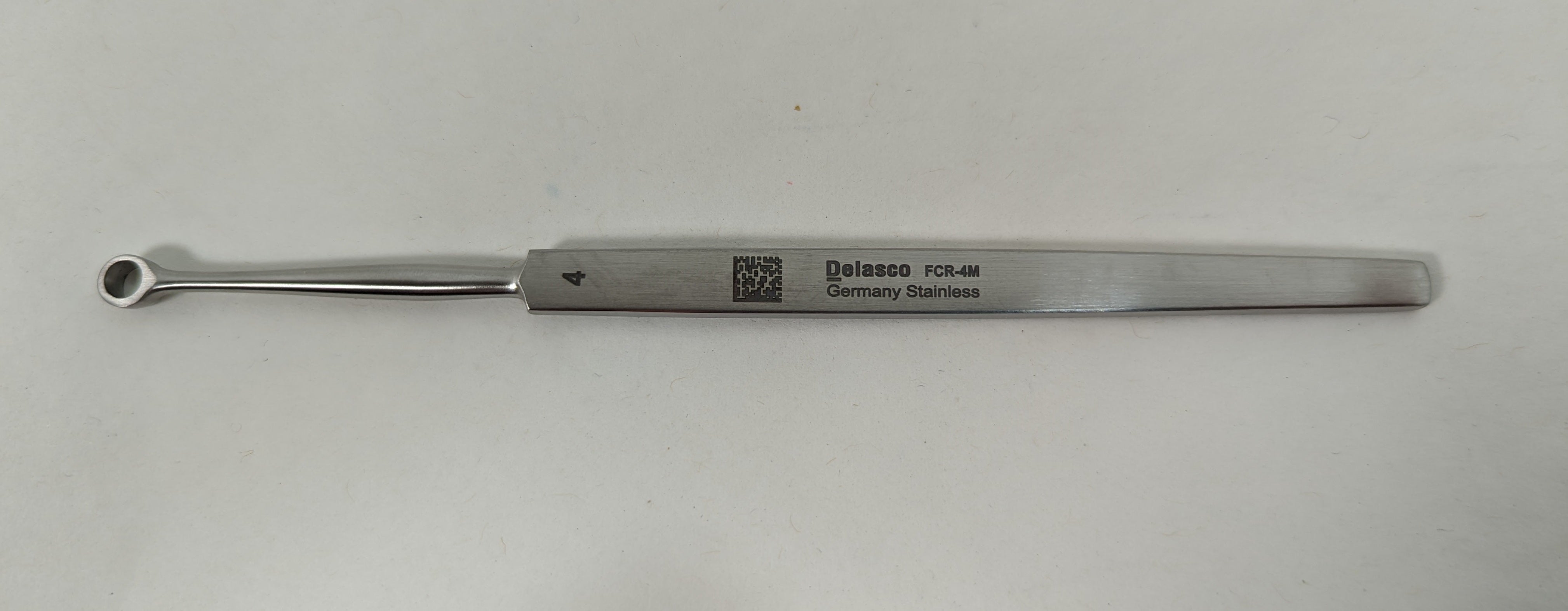 Delasco FCR-4M Dextra Fox Curette 5.5 in Straight 4mm Round - Delasco